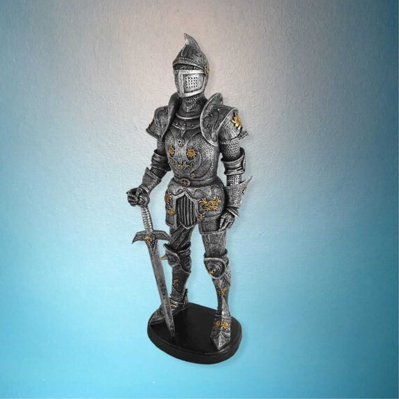 Large Medieval Knight Figure With Sword 39 Cm | Etsy