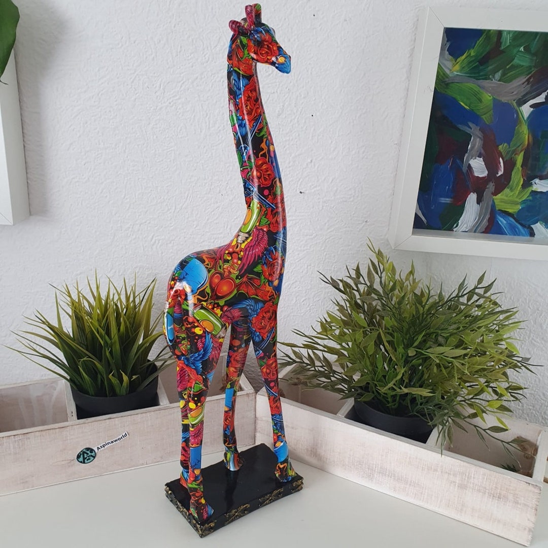 Street Art Giraffe Figure Graffiti Style 47 Cm - Etsy