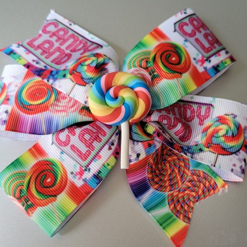 Candyland Hair Bow Candyland Bow Candyland Game | Etsy