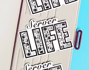 Server Sticker Pack, Funny Restaurant Stickers, Service Industry ...