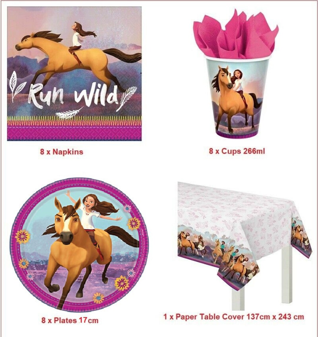 Spirit Riding Free Theme Kids Table Birthday Decoration Party Pack ...