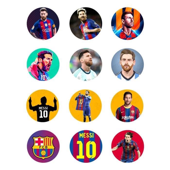 Messi Cupcake Edible Topper 4cm Wafer Paper Birthday Decoration - Etsy ...