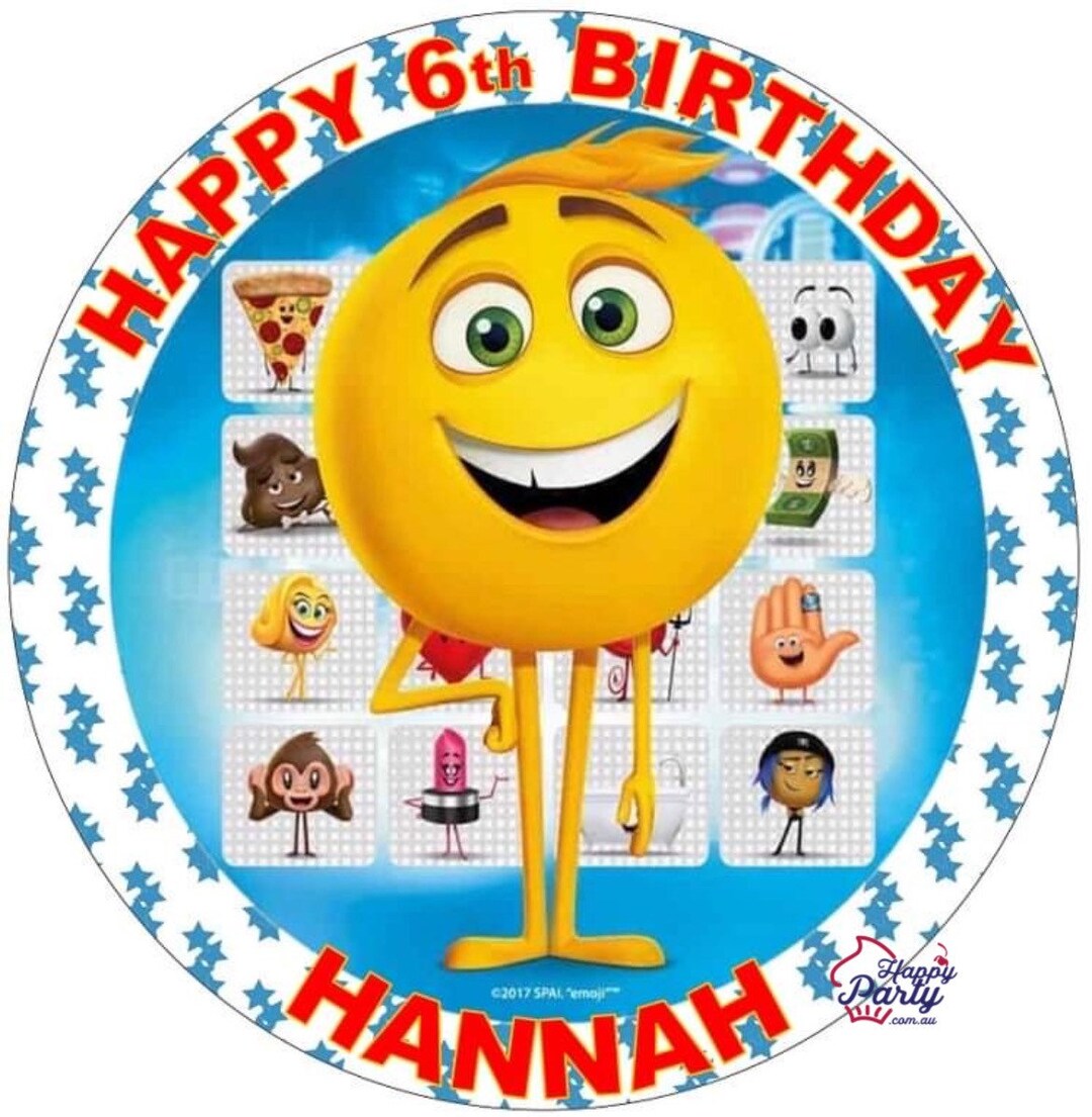 Emoji Personalized Edible Cake Topper 16.5cm Image Cake Decoration - Etsy
