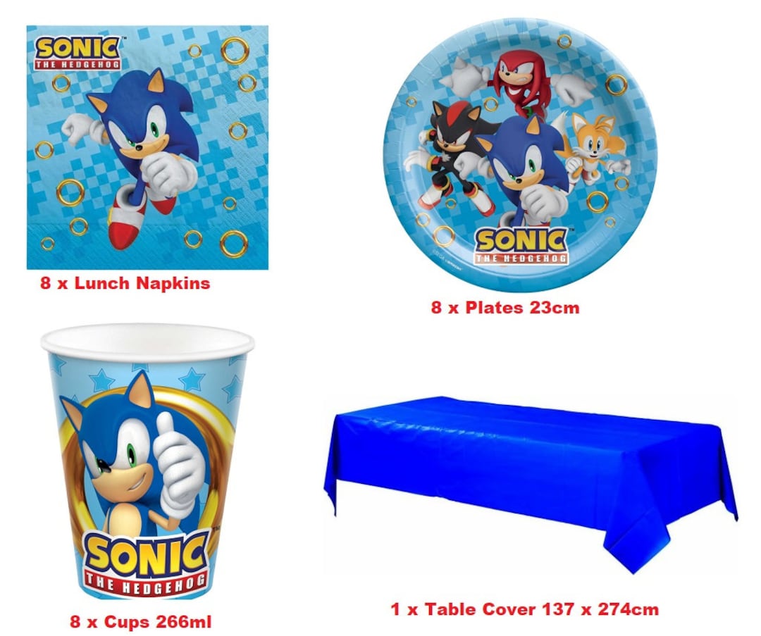 Sonic the Hedgehog Theme Table Kids Birthday Decoration Party - Etsy