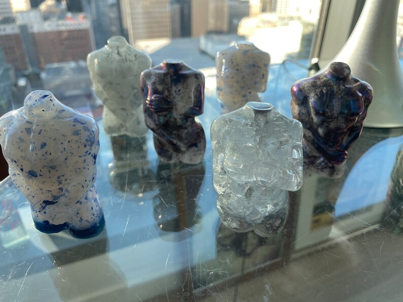 Epoxy Resin Figures Statues Human Body Thinker, Male and Female Torsos ...
