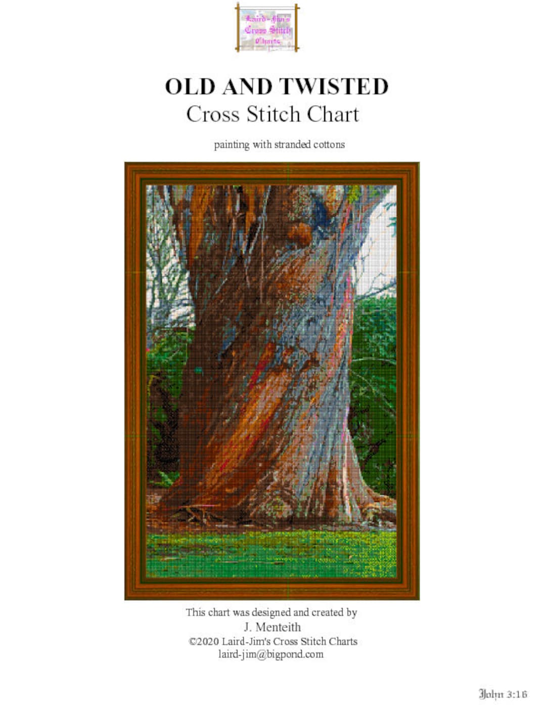 OLD AND TWISTED - Cross Stitch Chart - Etsy