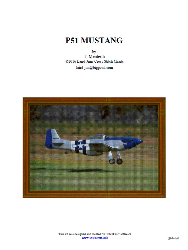 P51 MUSTANG - Cross Stitch Charts - Etsy