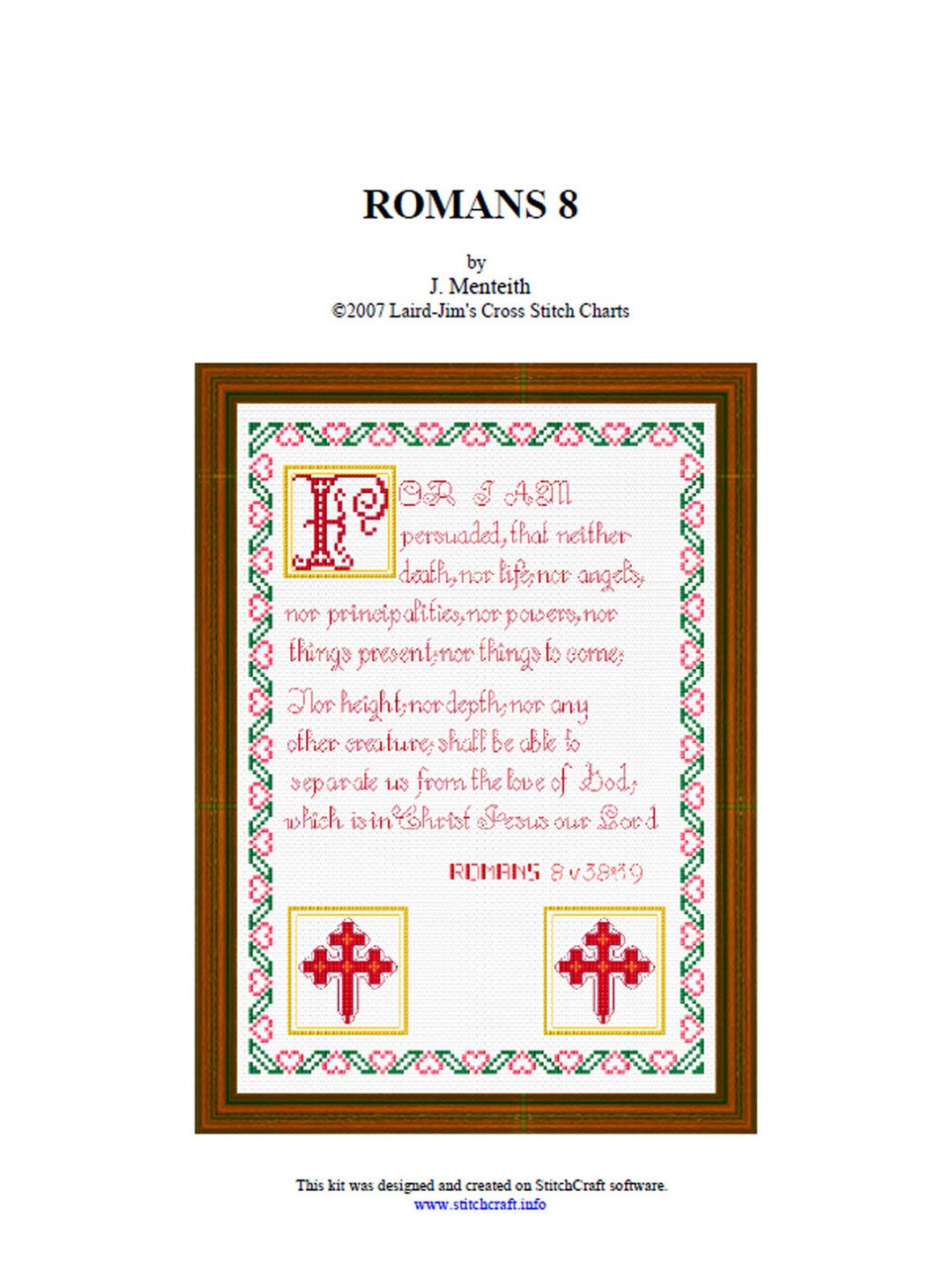 ROMANS 8 - Cross Stitch Chart - Etsy