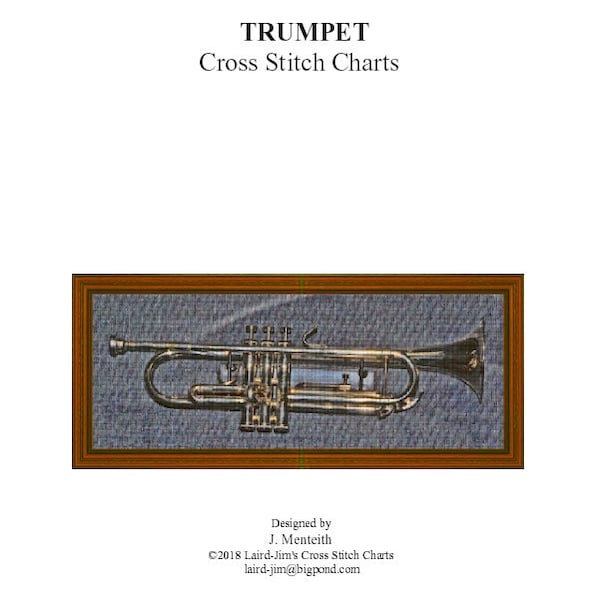 Cross Stitch Trumpet Pattern - Etsy