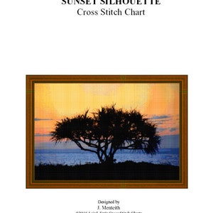 SUNSET SILHOUETTE - Cross Stitch Chart - Etsy