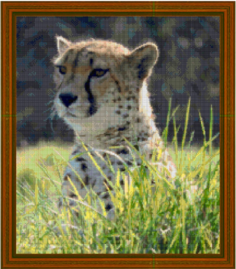 CHEETAH 2- Cross Stitch Chart - Etsy