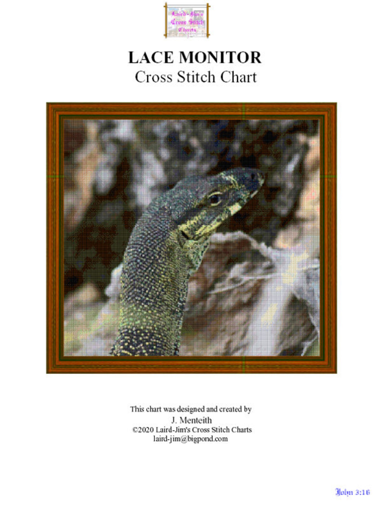 LACE MONITOR - Cross Stitch Chart - Etsy