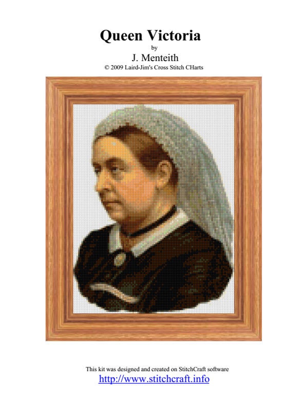 QUEEN VICTORIA - Cross Stitch Chart - Etsy