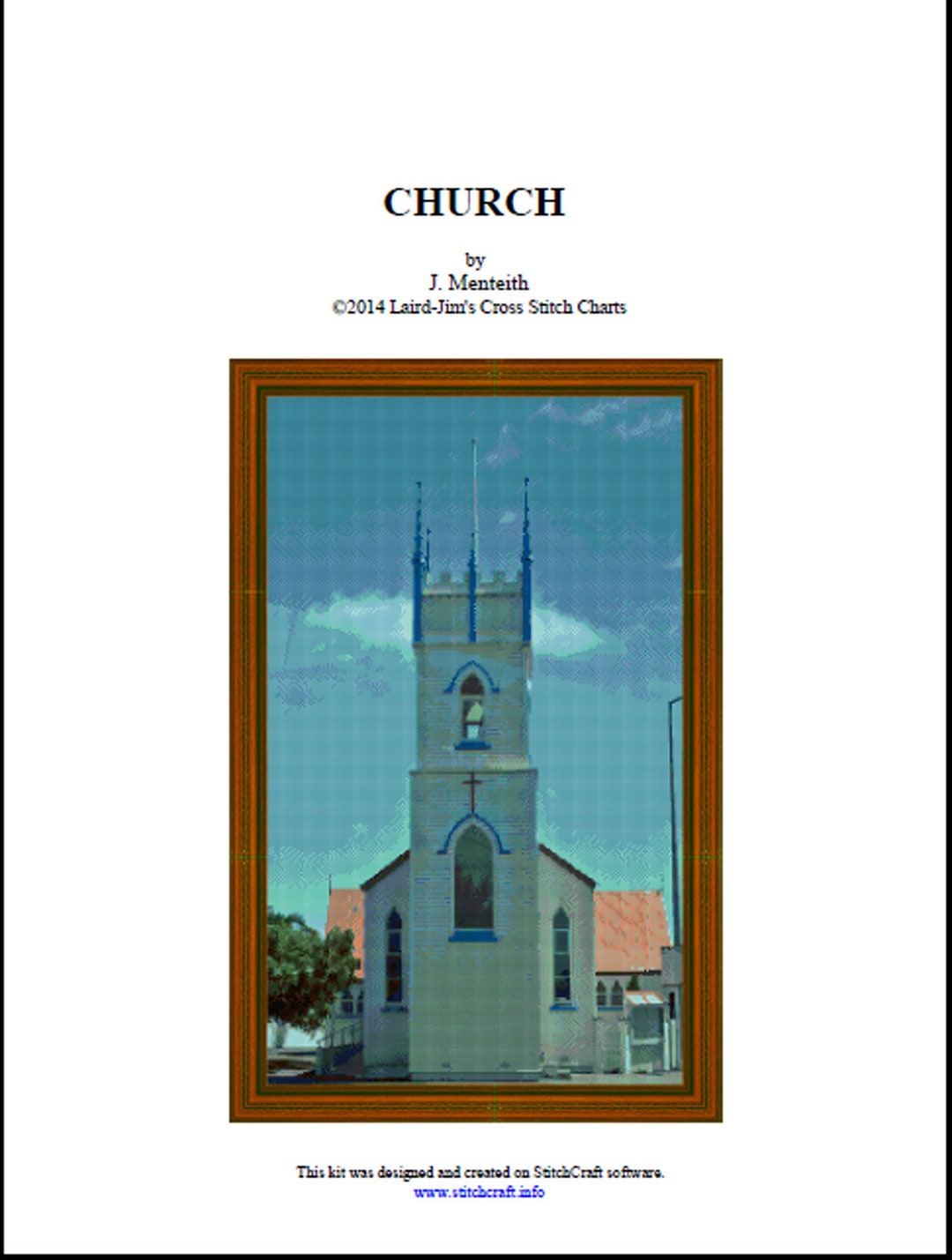 CHURCH - Cross Stitch Chart - Etsy