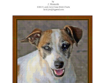 Jack Russel Dog Silhouette Cross Stitch Pattern in Pdf - Etsy