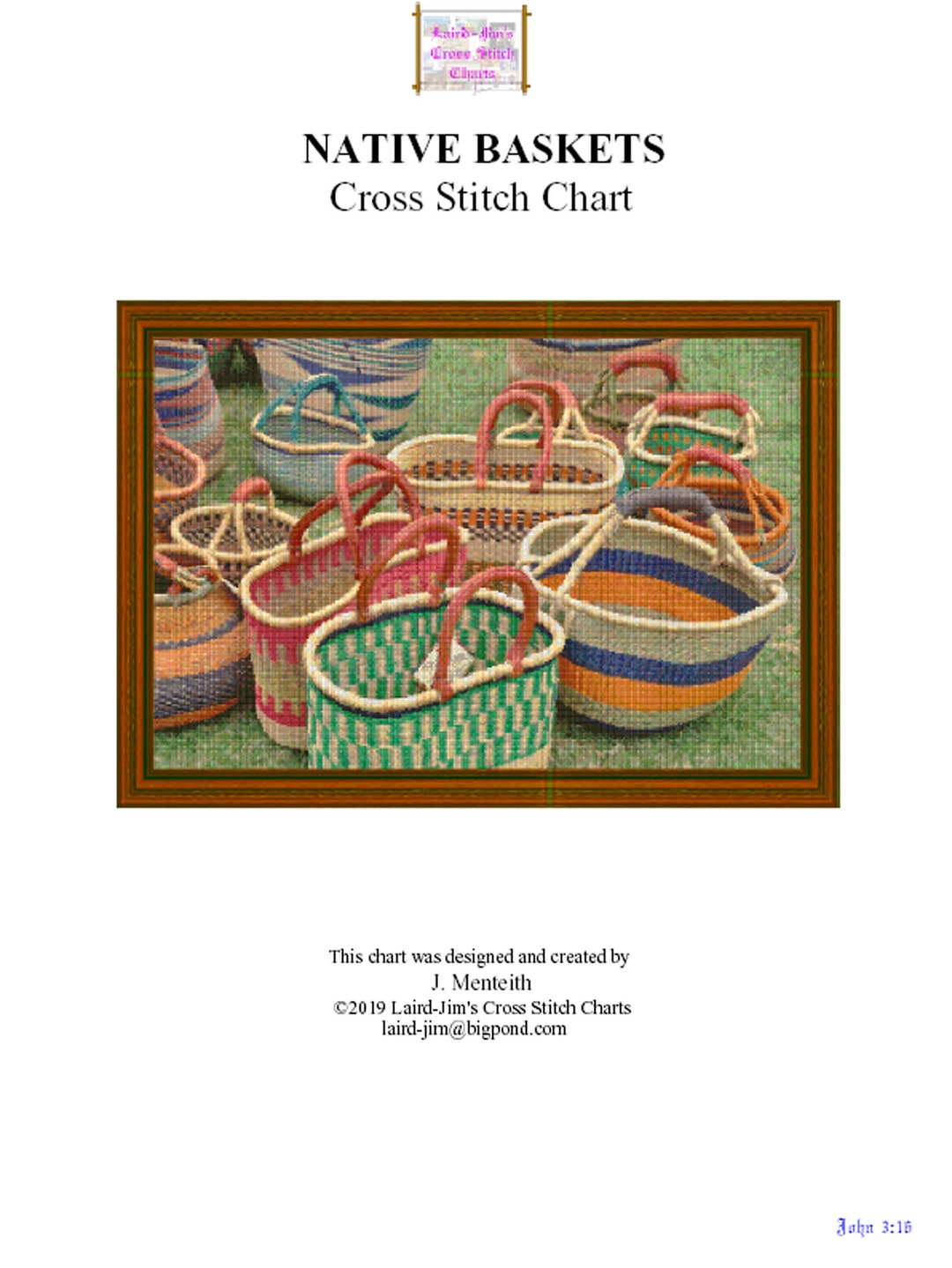 NATIVE BASKETS - Cross Stitch Chart - Etsy