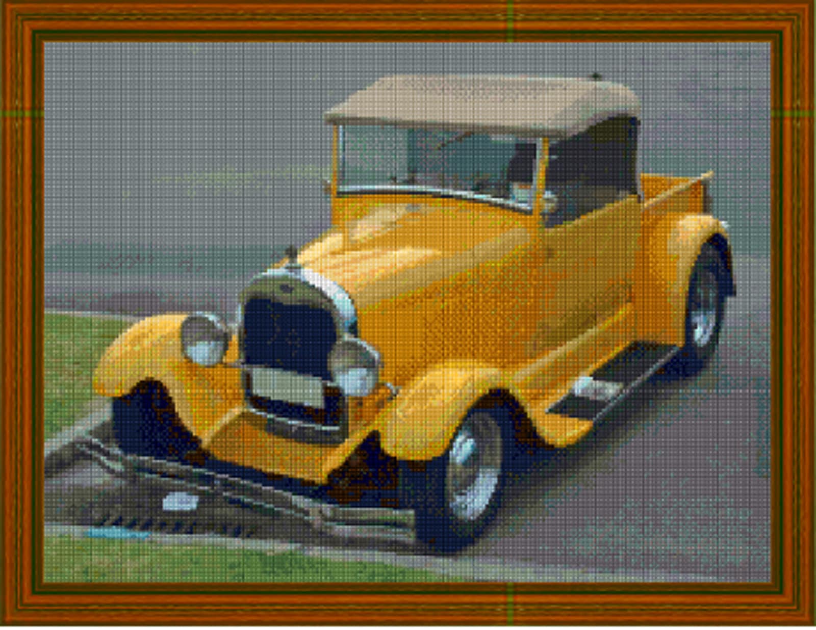 YELLOW FORD - Cross Stitch Chart - Etsy