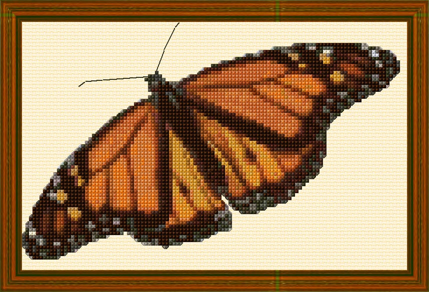 MONARK BUTTERFLY - Cross Stitch Chart - Etsy