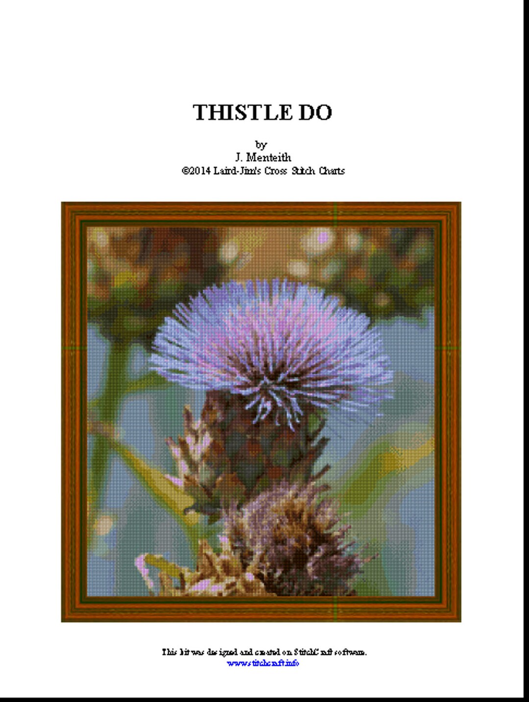 THISTLE DO - Cross Stitch Chart - Etsy
