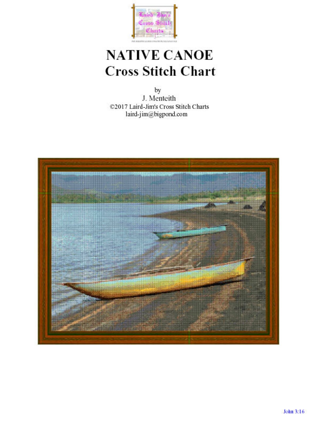 NATIVE CANOE - Cross Stitch Chart - Etsy