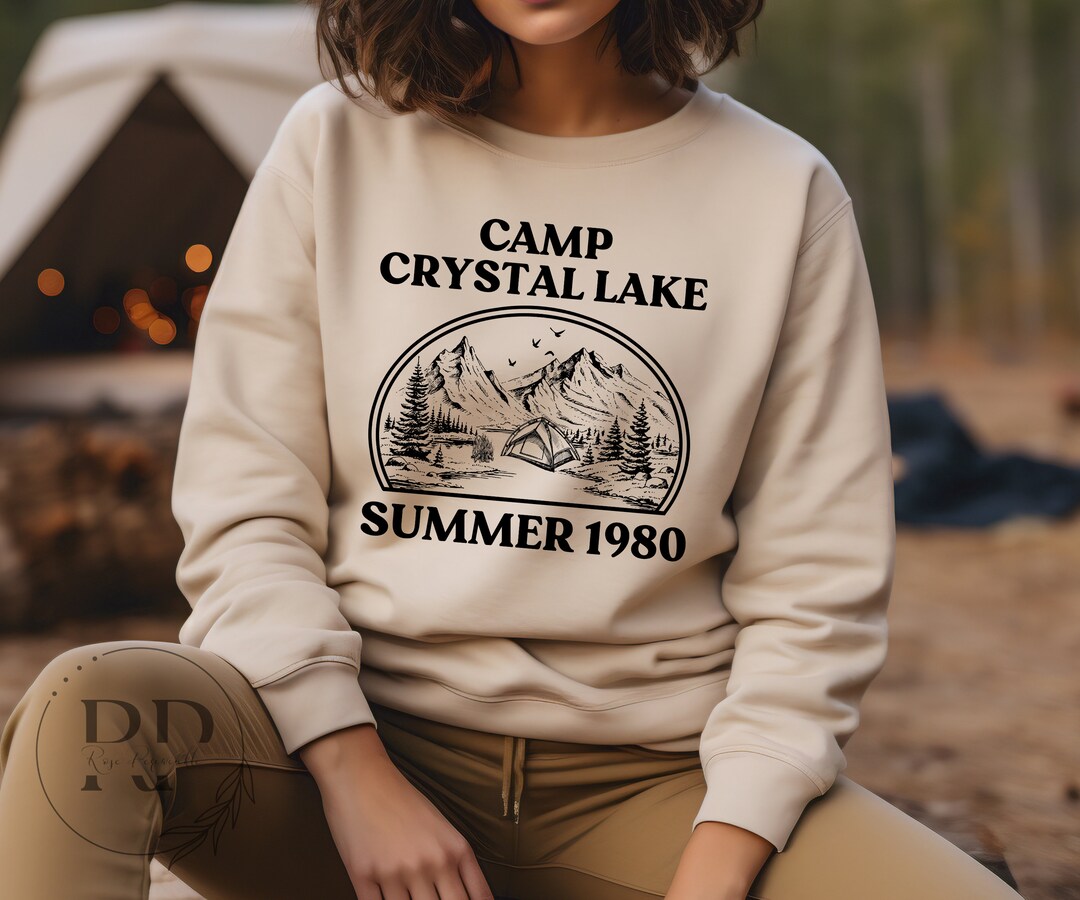 Camping Sweatshirt, Camp Crystal Lake,vintage Jason Horror Movie Camp ...