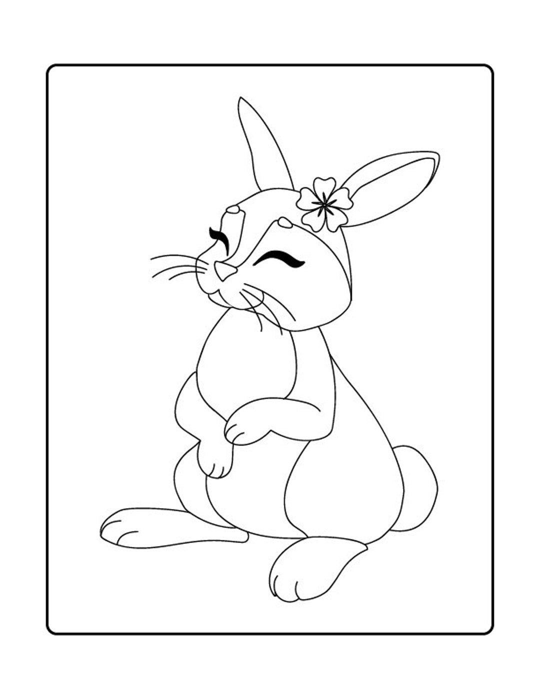 75 Adorable Rabbit Coloring Pages! - Etsy