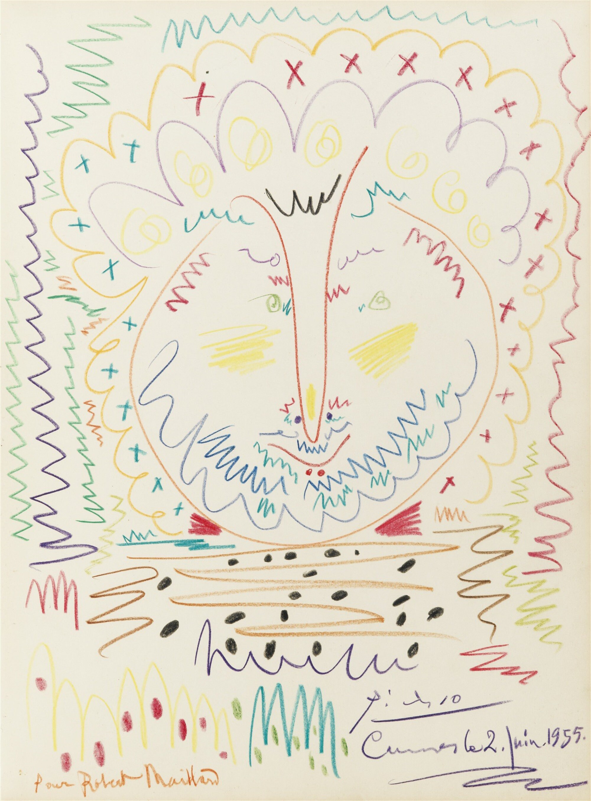 Picasso Abstract Painting Line Graffiti Room Hanging PAINTING OIL ...