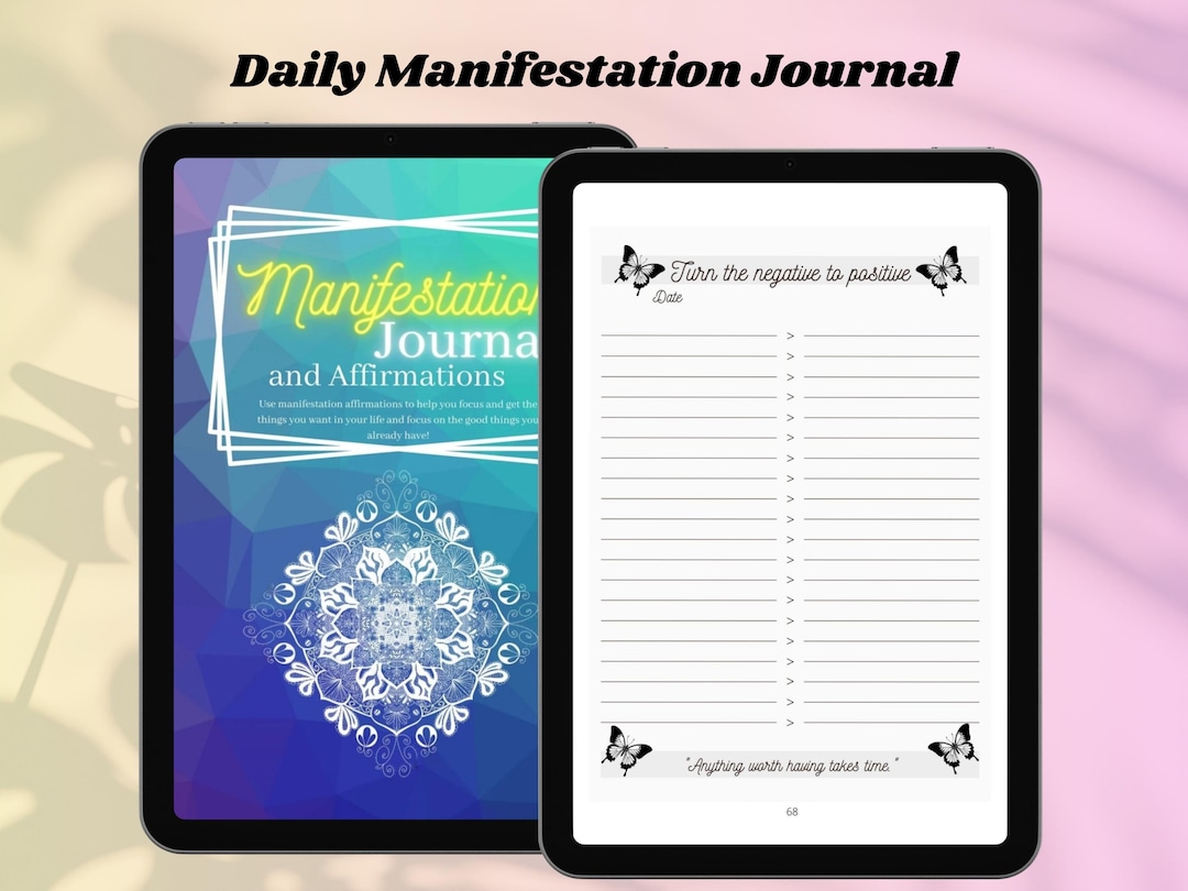 Manifestation Journal for Mindfulness and Self-care, Guided Gratitude ...