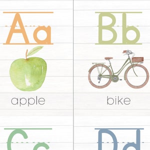 Shiplap Alphabet Wall Cards, Alphabet Cards, Alphabet Printable - Etsy