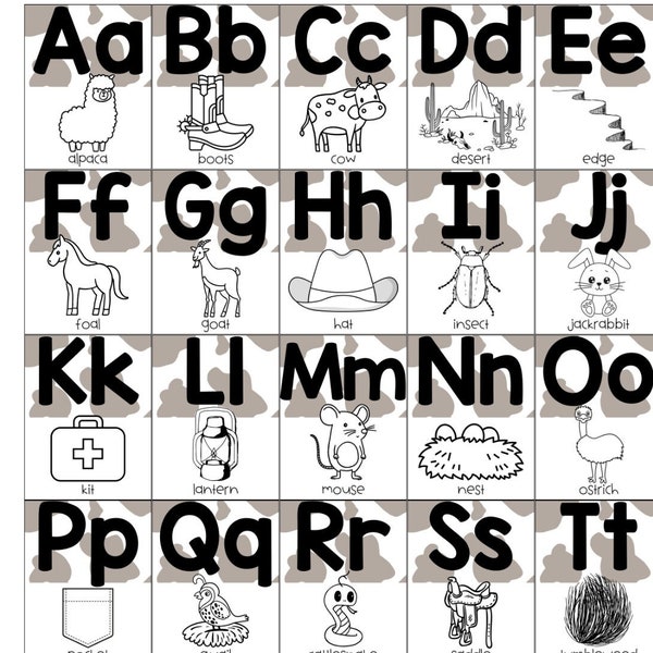 Wild West Alphabet - Etsy