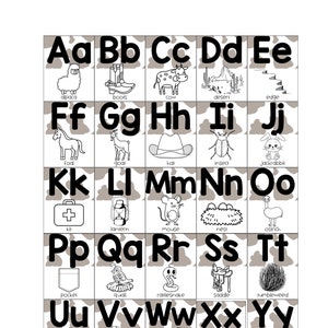 Wild West Alphabet - Etsy
