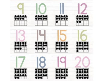 Ten Frame Cards - Etsy