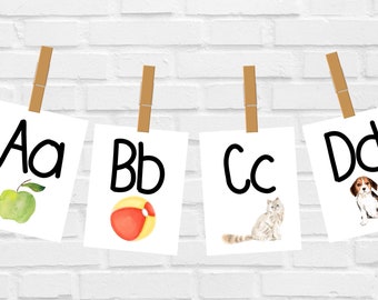 Simple Boho Alphabet Cards - Etsy