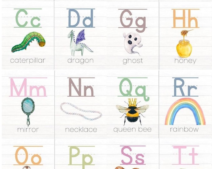 No Shiplap Alphabet Wall Cards - Etsy Canada