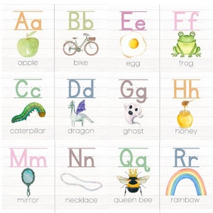 Shiplap Alphabet Wall Cards, Alphabet Cards, Alphabet Printable - Etsy