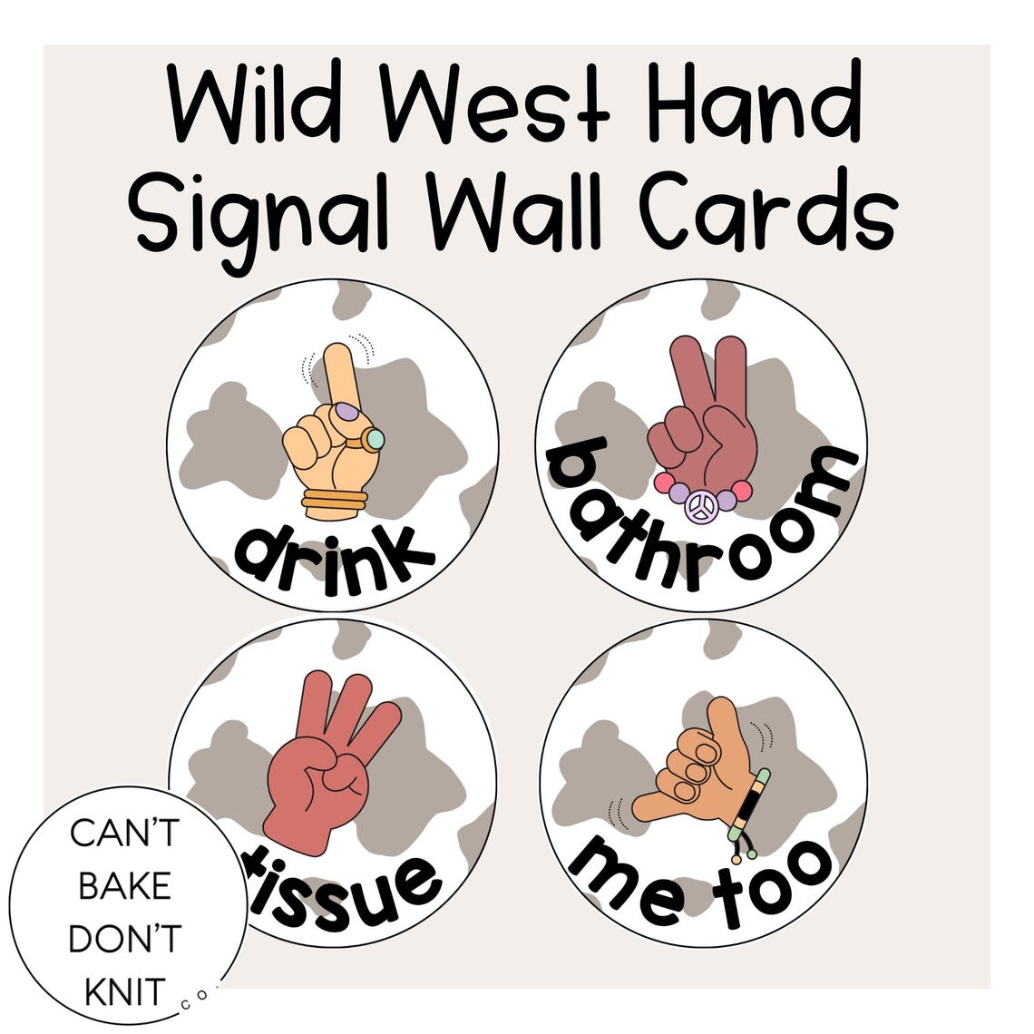 Wild West Hand Signal Posters - Etsy