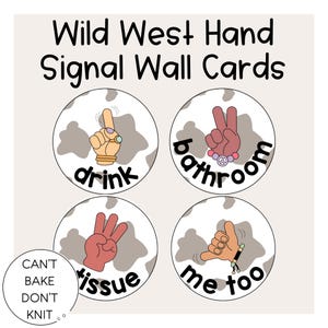 Wild West Hand Signal Posters - Etsy