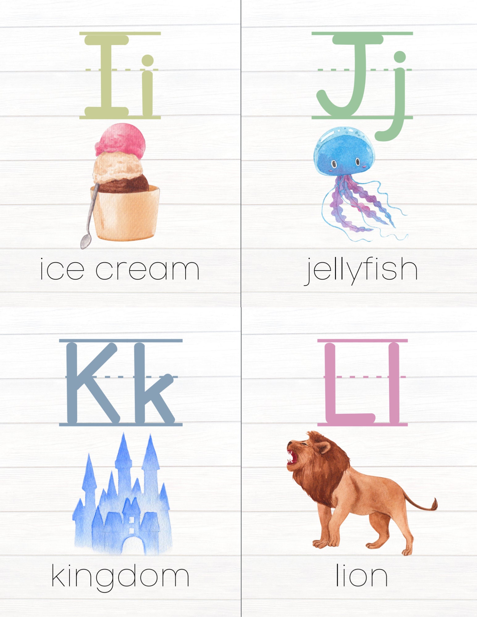 Shiplap Alphabet Wall Cards: A-Z Printable (digital Download) - Etsy
