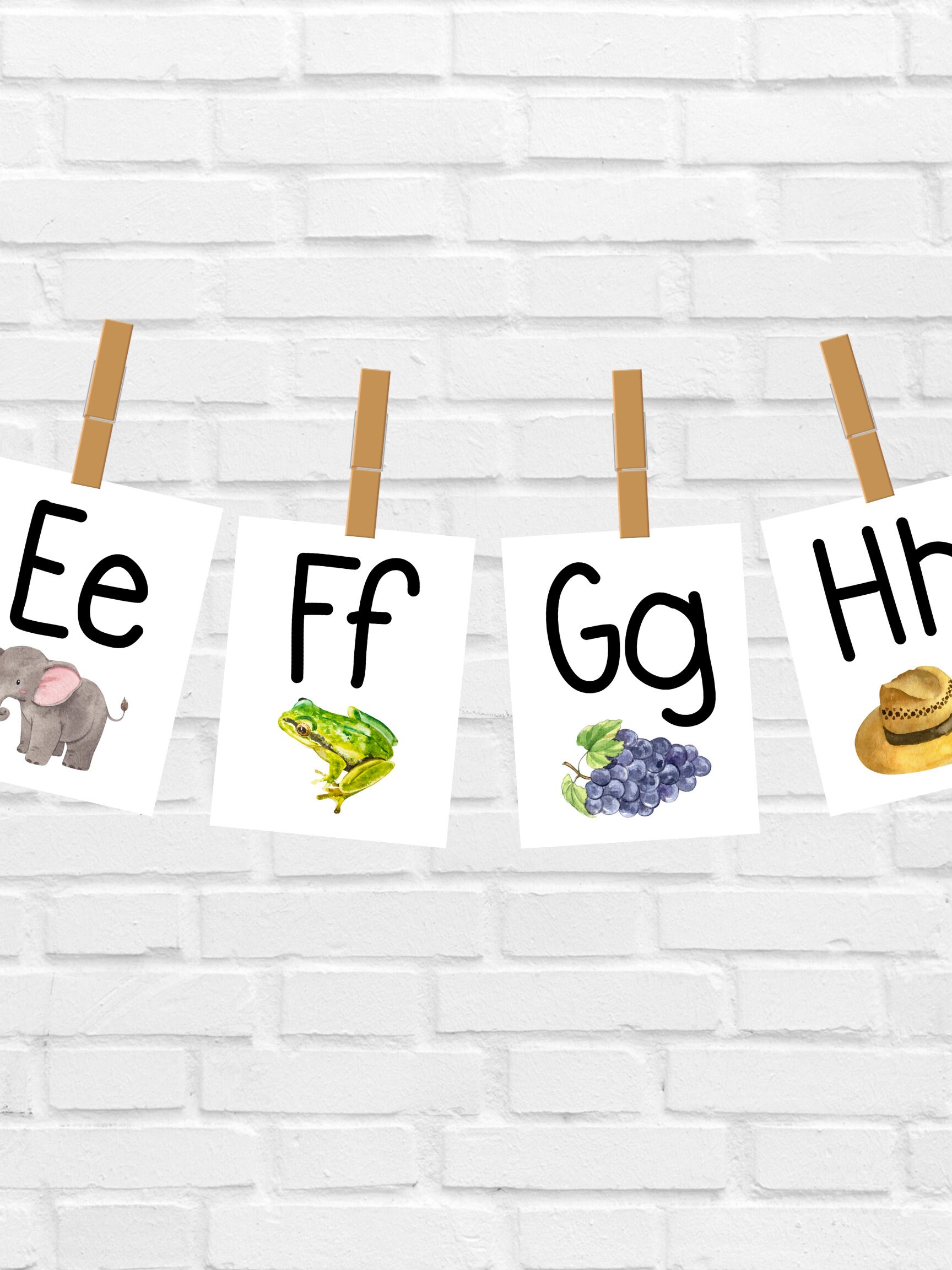 Alphabet Printable, Alphabet Wall Cards - Etsy