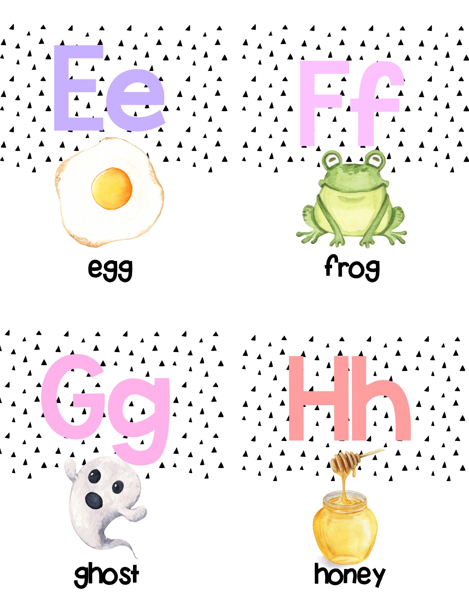 Polka Dot Alphabet Wall Cards: Playroom Classroom Decor (digital ...