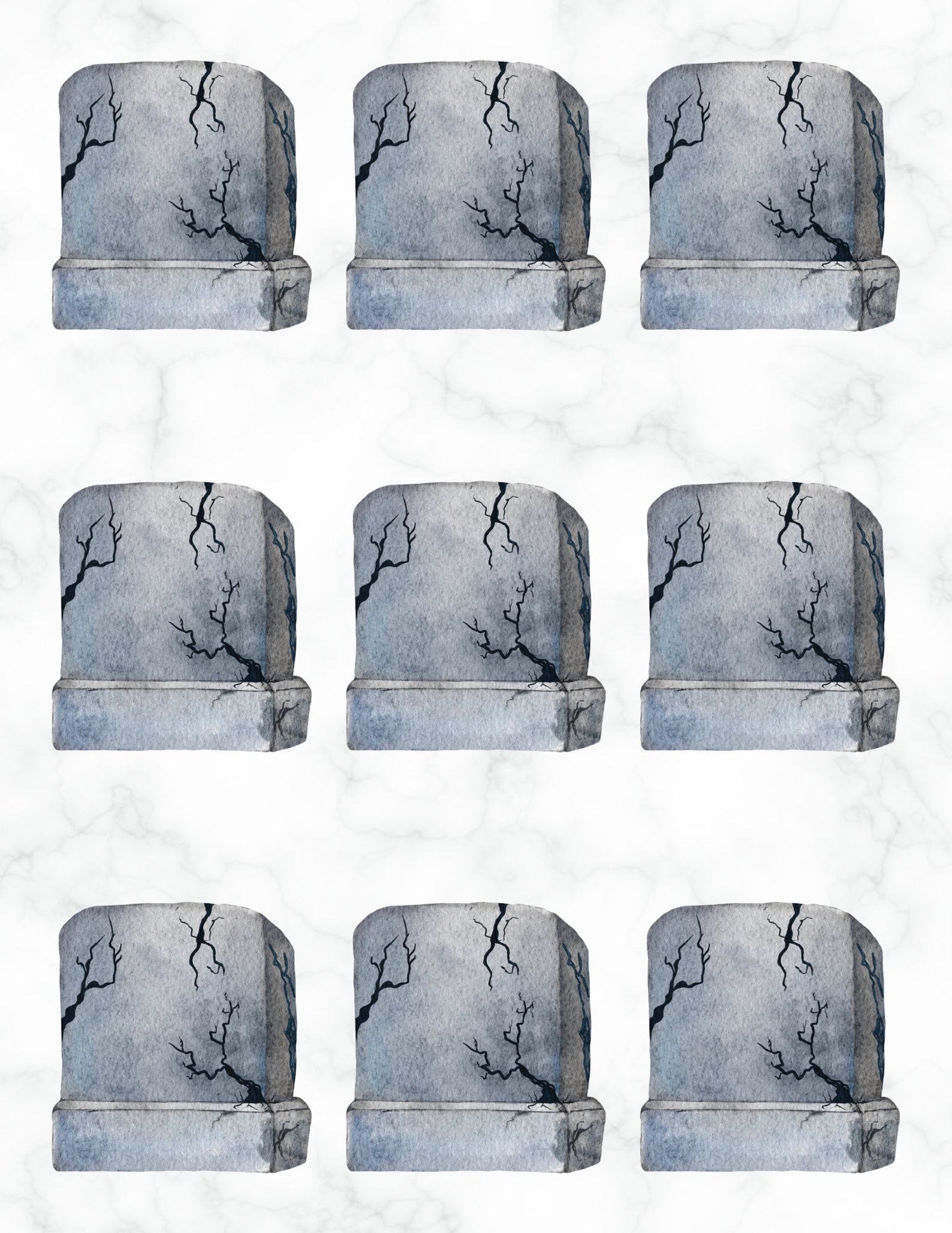 Gravestone Cupcake Toppers + Gravestone Cake Toppers, RIP, Halloween ...