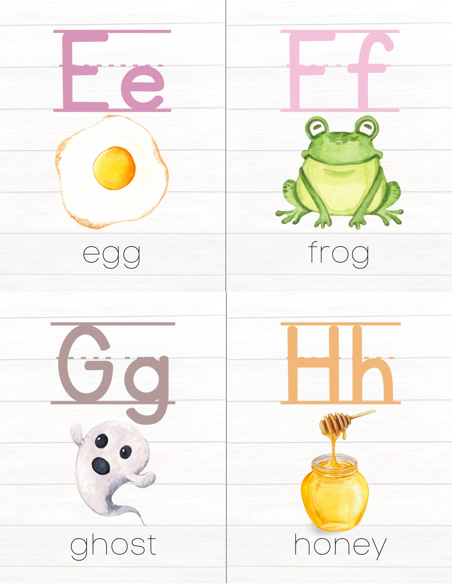 Shiplap Alphabet Wall Cards, Alphabet Cards, Alphabet Printable - Etsy