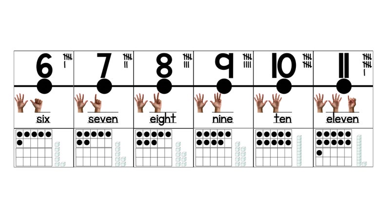 Number Line, Math Way Counting, Tallies, Ten Frames, Number Wall Cards ...