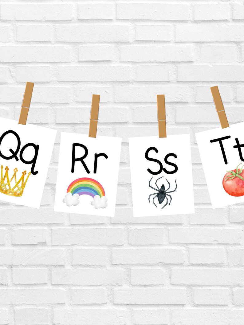 Alphabet Printable, Alphabet Wall Cards - Etsy