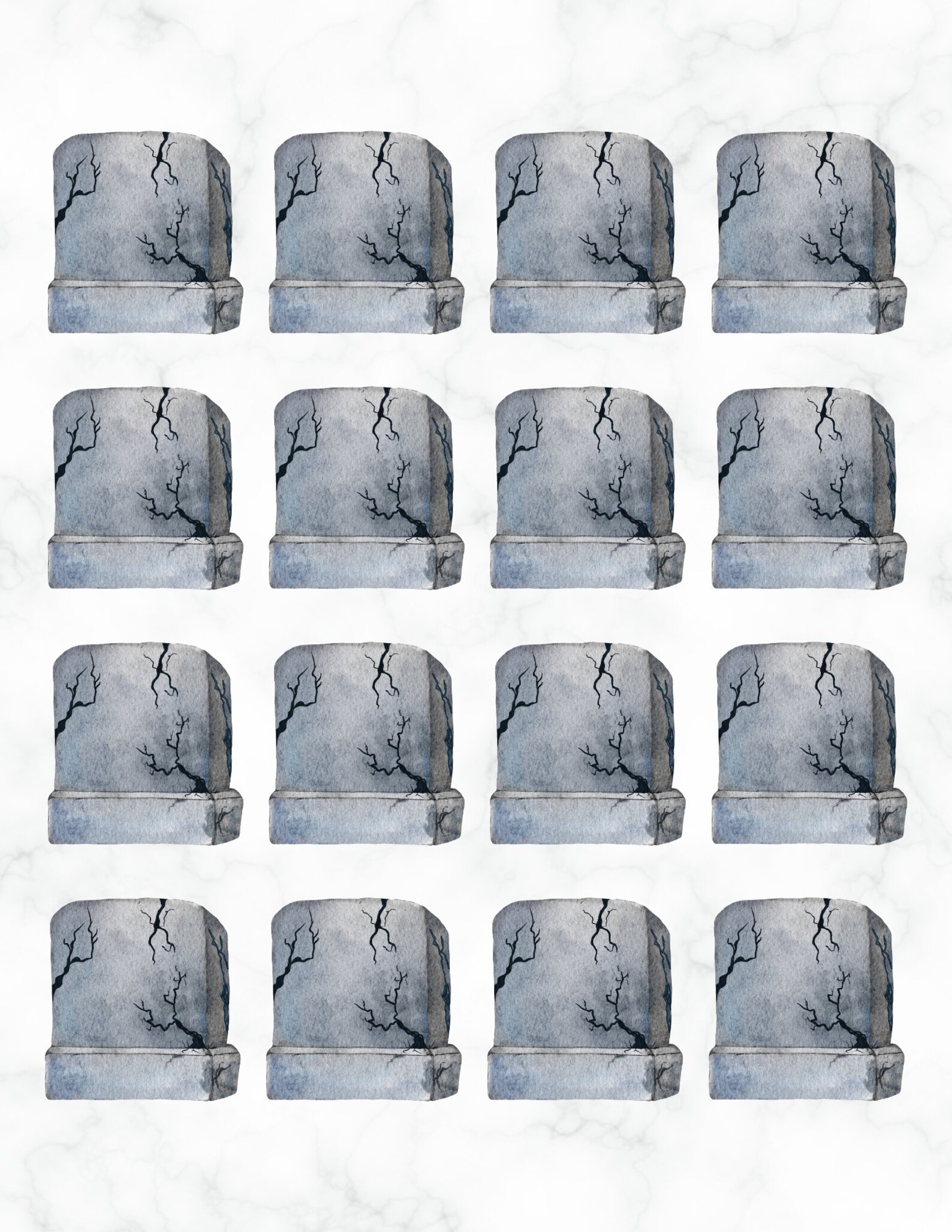 Gravestone Cupcake Toppers + Gravestone Cake Toppers, RIP, Halloween ...