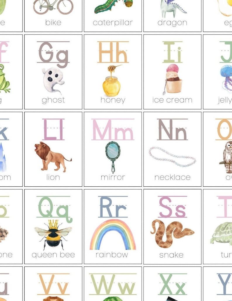 No Shiplap Alphabet Wall Cards - Etsy