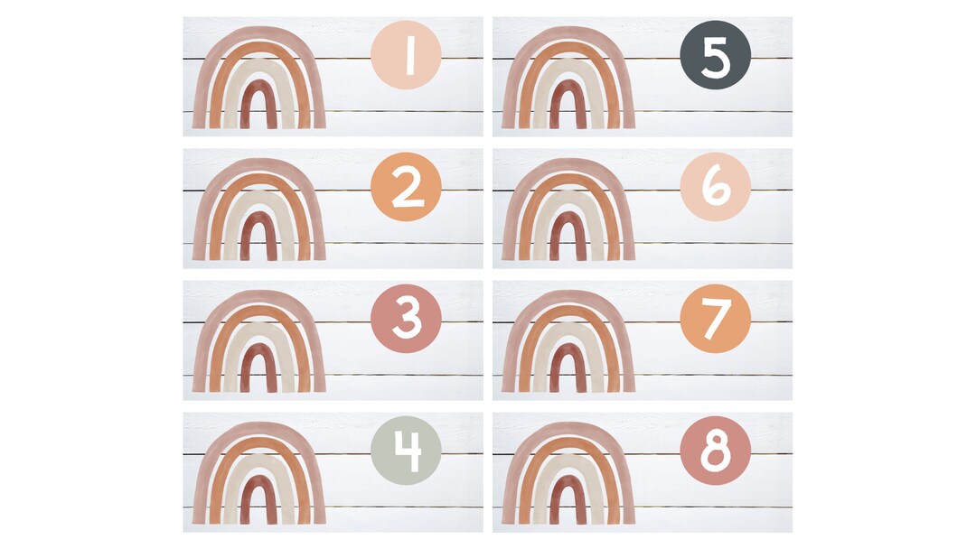 Neutral Polka-triangle Name Tags - Etsy