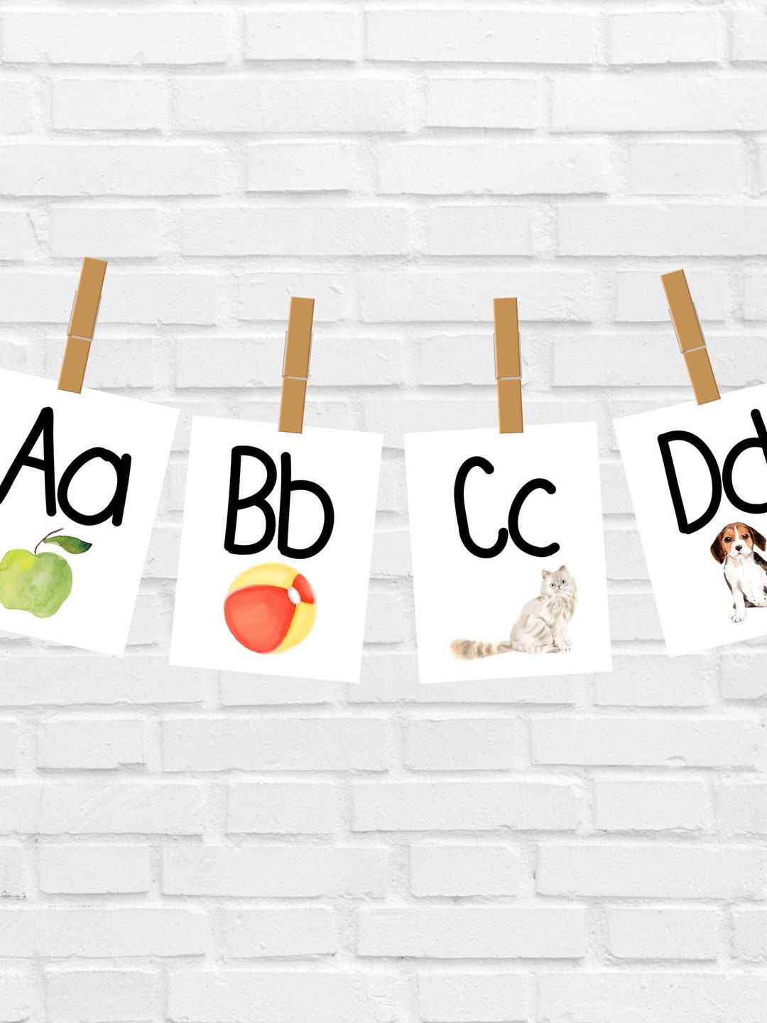 Alphabet Printable, Alphabet Wall Cards - Etsy