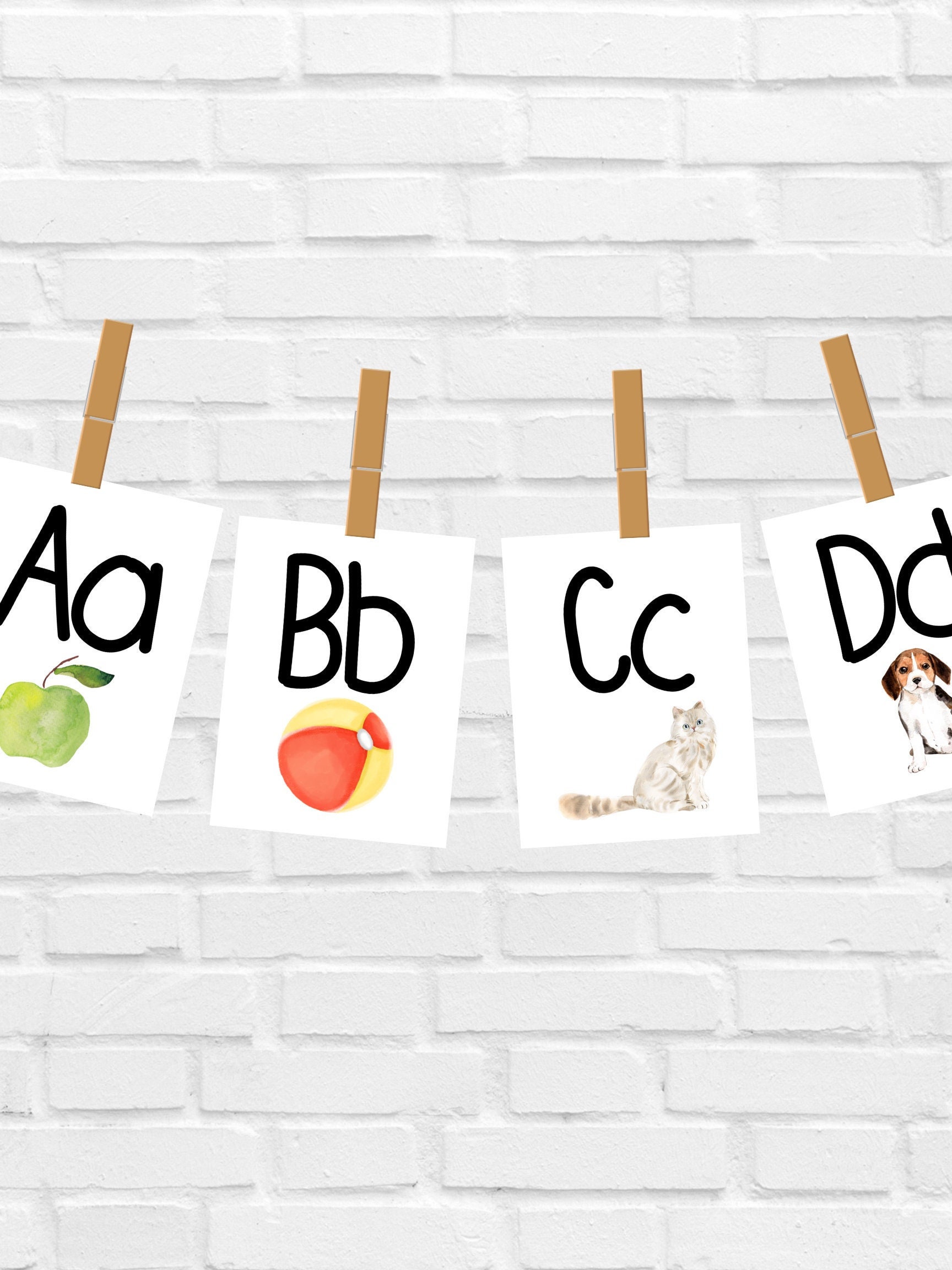 Alphabet Printable, Alphabet Wall Cards - Etsy