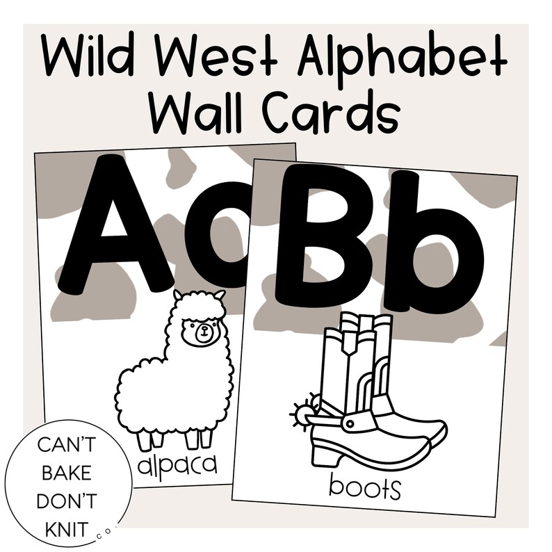 Wild West Alphabet - Etsy
